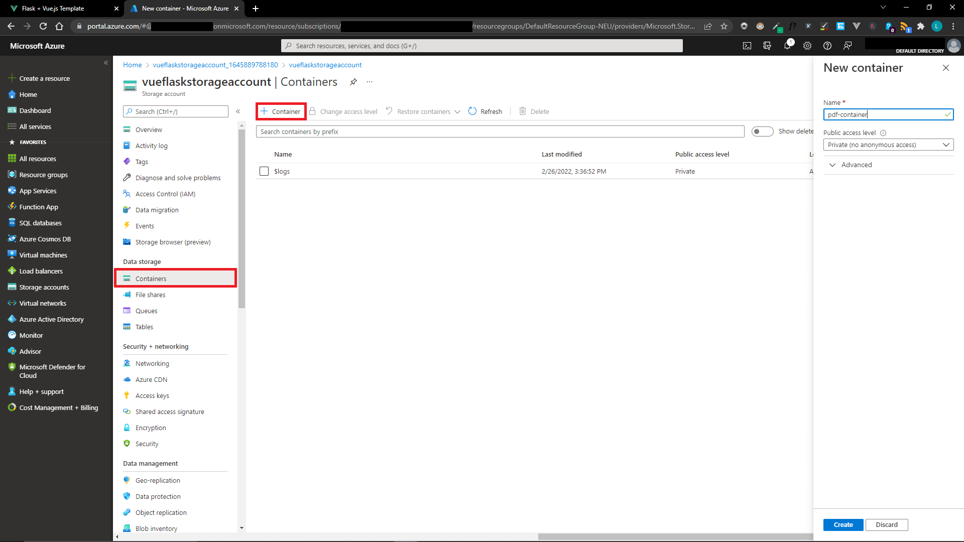 How to upload PDF files to Azure Blob Storage with Vue and Python Flask | Shedload Of Code
